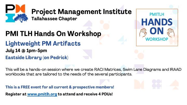 Lightweight PM Artifacts - Workshop | PMI Tallahassee, Florida